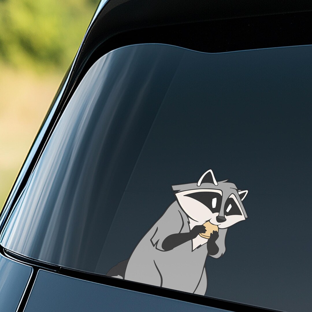 Disney Meeko Pose Racoon Graphic Peeker Peeking Car Window Decals ...