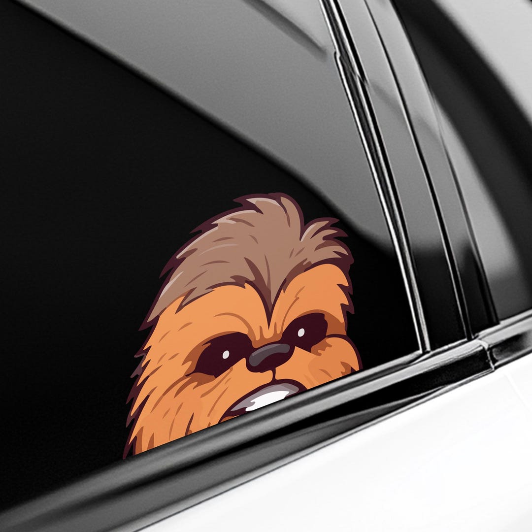 Star Wars Chewbacca Peeker Peeking Car Window Decals - Bumper ...