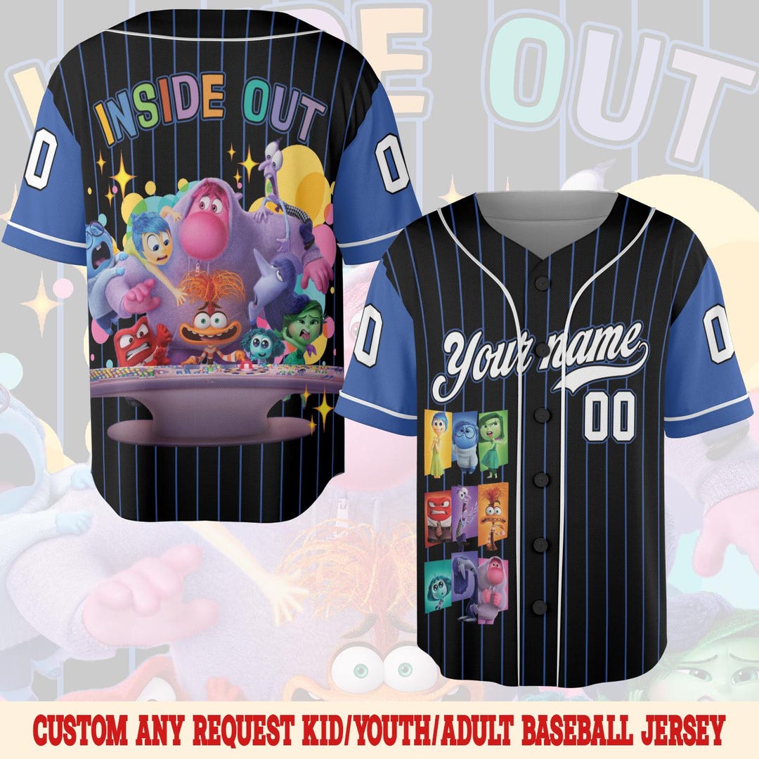 Inside Out Baseball Jersey – Disney Pixar Emotion Team Shirt, Joy ...