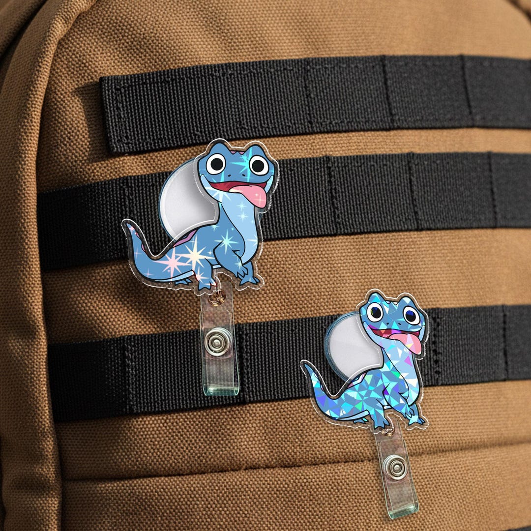 Bruni & Pascal Badge Reel, Cute Disney Lizard ID Holder, Nurse Gift ...
