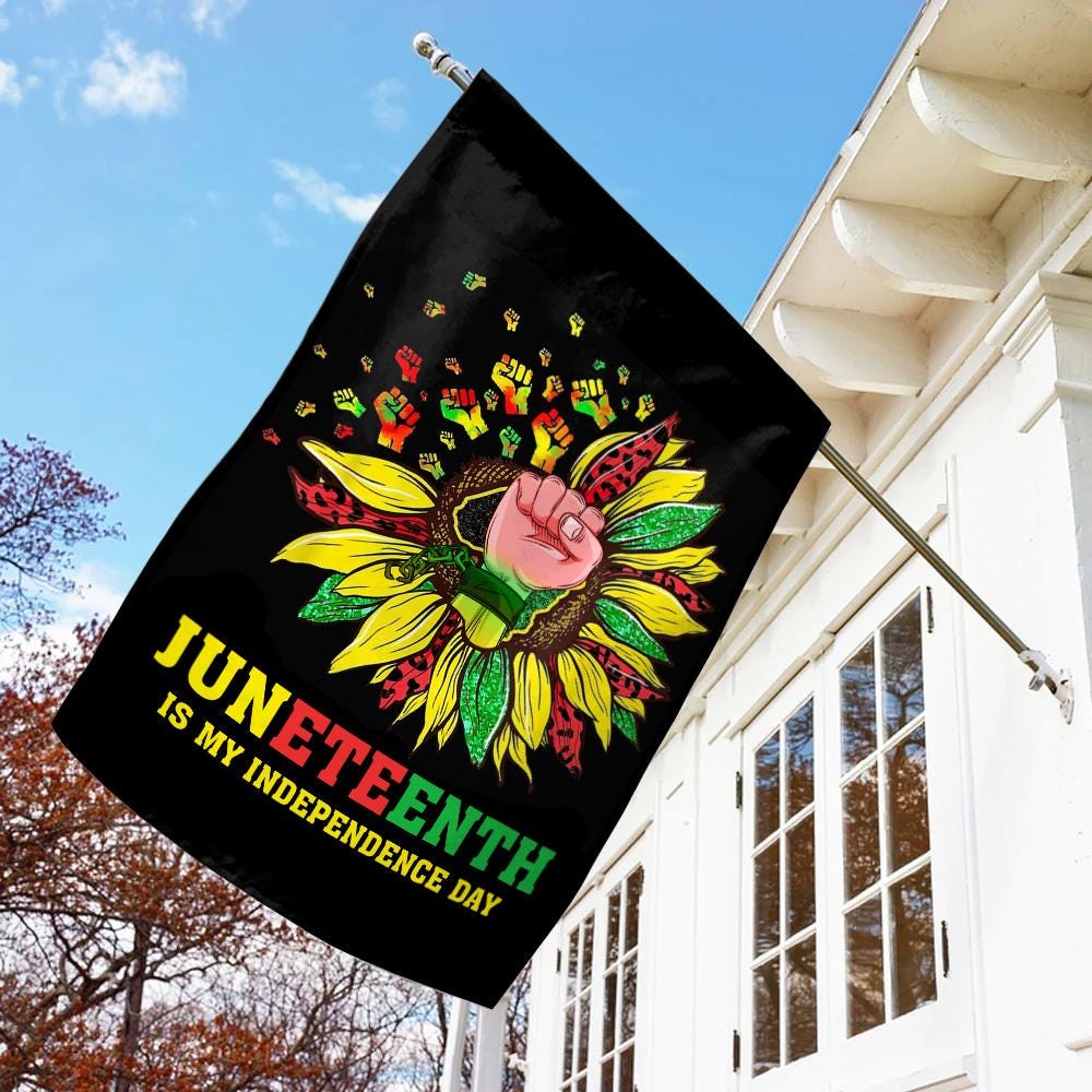 Juneteenth Garden Flag/juneteenth 1865 Flag/freedom Day 1865 Flag/black ...
