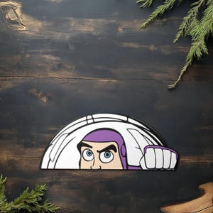 Buzz Lightyear Peeker Peeking Car Window Decals - Bumper Waterproof ...