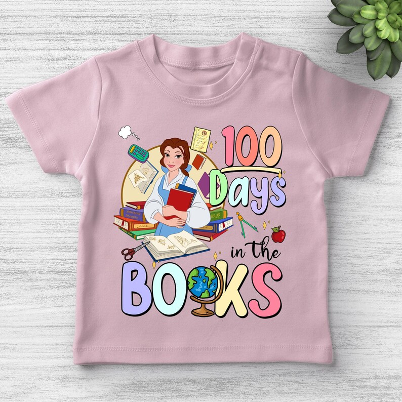 Disney Belle Princess Teacher 100 Days of School Shirt, Princess 100 ...