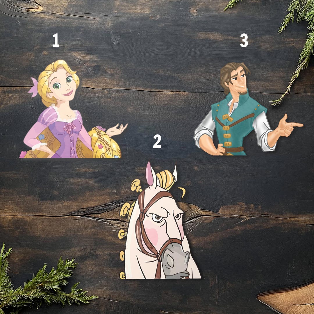Tangled Peeker Peeking Car Window Decal - Bumper Vinyl Sticker - the ...