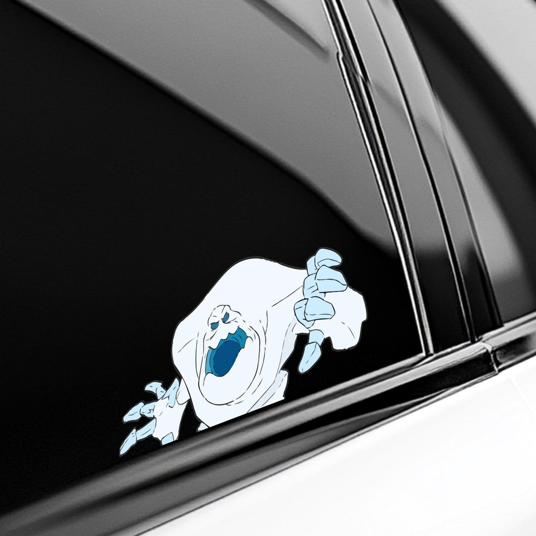 Marshmallow Peekaboo Peeker Peeking Car Window Decal - Bumper ...