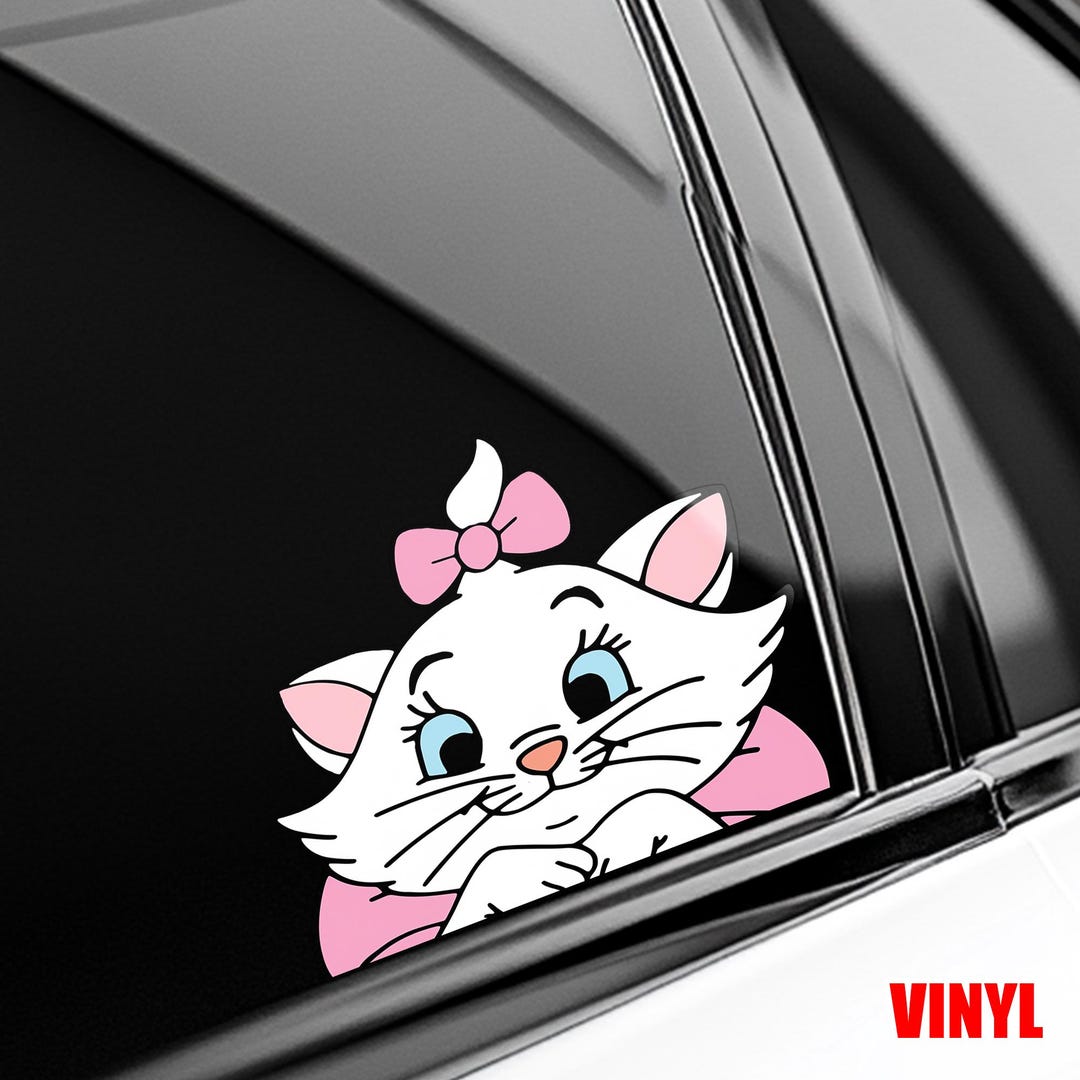 The Aristocats Peeker Sticker, Disney Cat Vinyl Decal, Cute Duchess ...