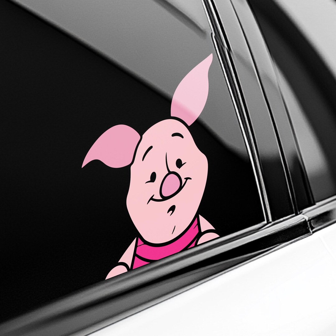 Piglet Peeker Peeking Car Window Decal - Bumper Waterproof Vinyl ...