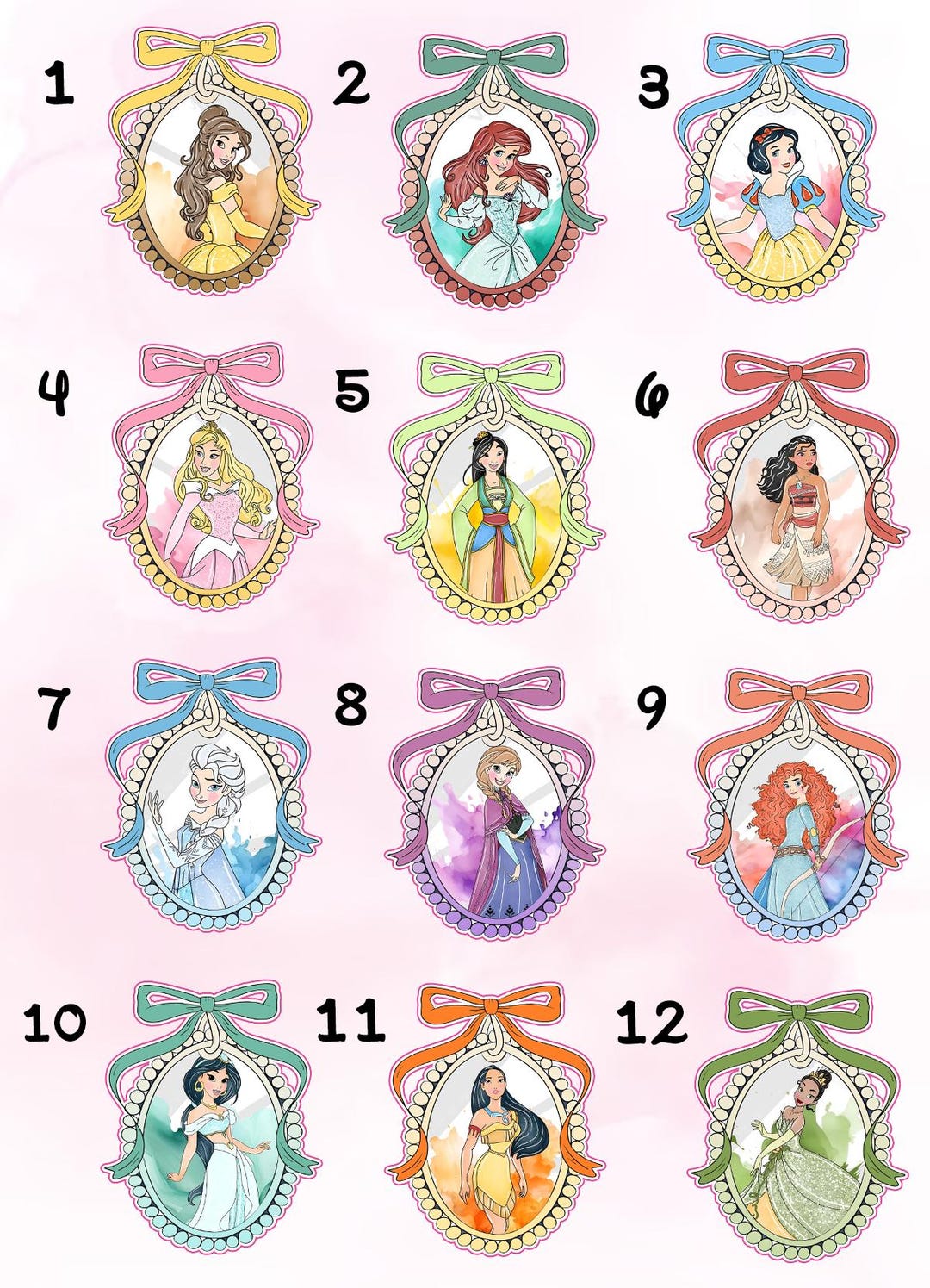 Personalized Disney Princess Shaker Ornament, Disney Christmas Ornament ...