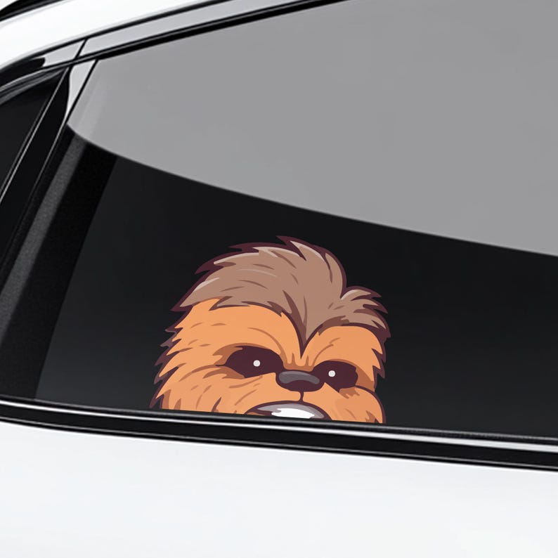 Star Wars Chewbacca Peeker Peeking Car Window Decals - Bumper ...