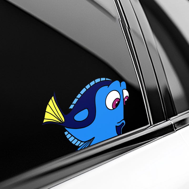 Dory Peeker Peeking Car Window Decals - Funny Bear Bumper Waterproof ...