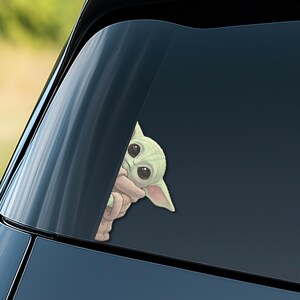 Yoda Grogu and Groot Peeker Peeking Car Window Decals - Star Wars ...