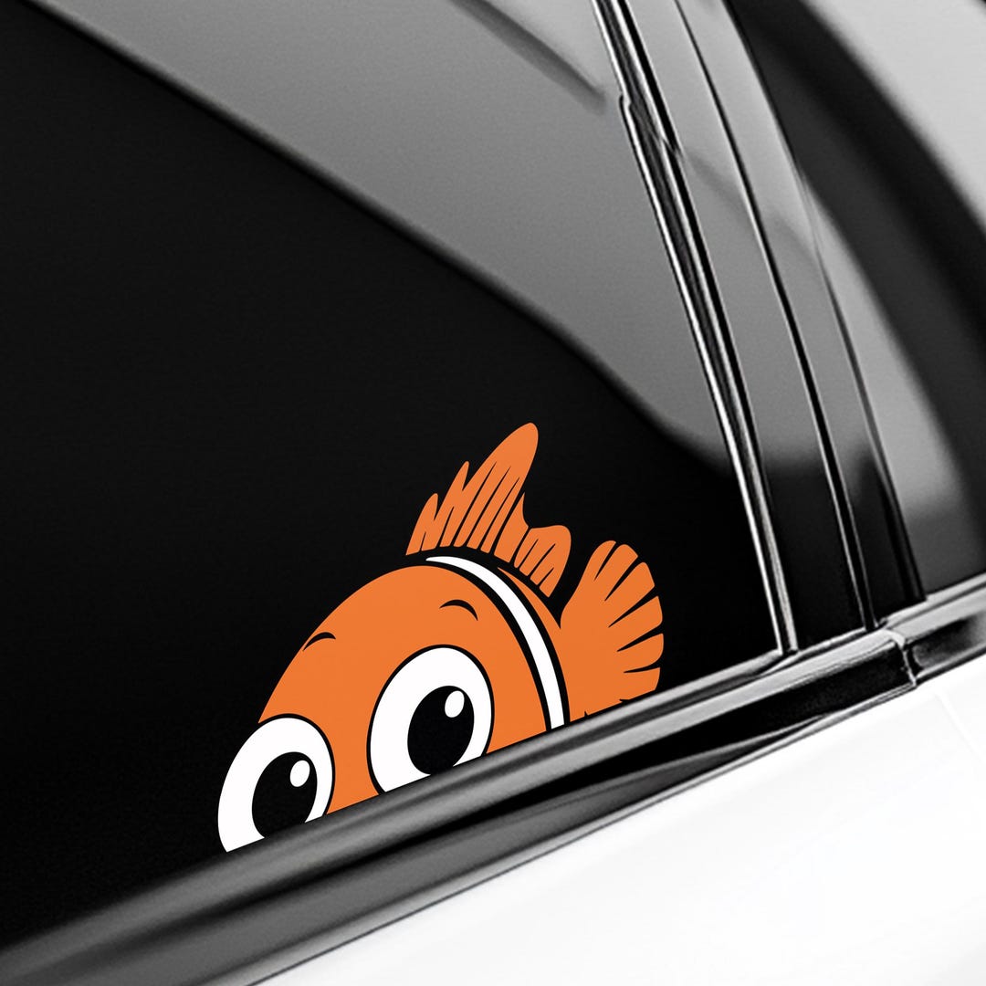 Nemo Peeker Peeking Car Window Decals - Funny Bear Bumper Waterproof ...