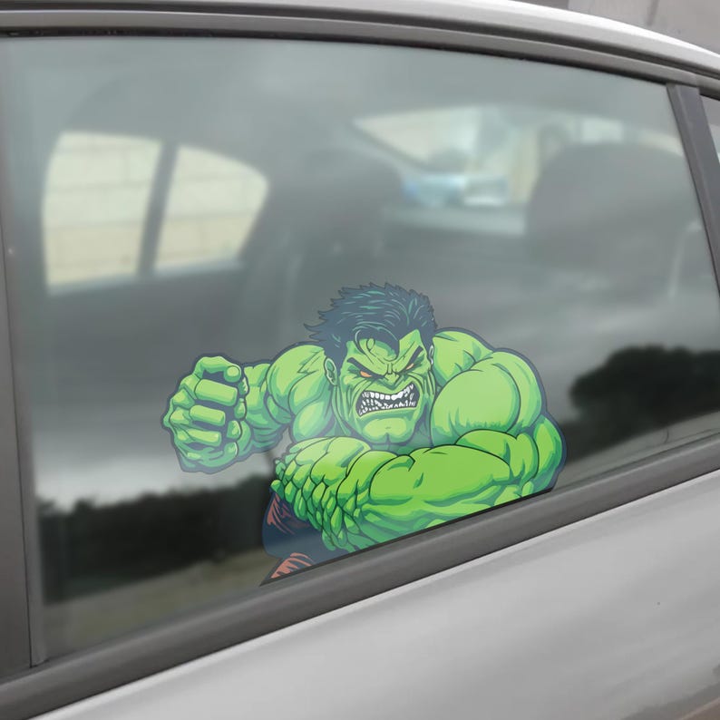 Hulk Peeker Peeking Car Window Decals - Bumper Vinyl Stickers ...