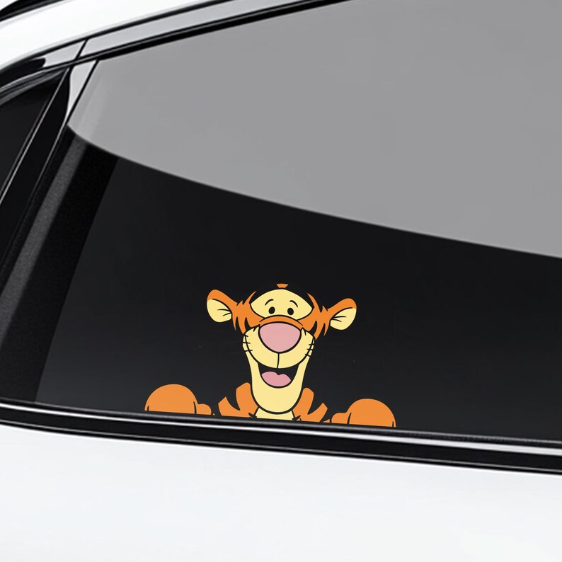 Tigger Pooh Movie Peeker Peeking Car Window Decal - Bumper Waterproof ...