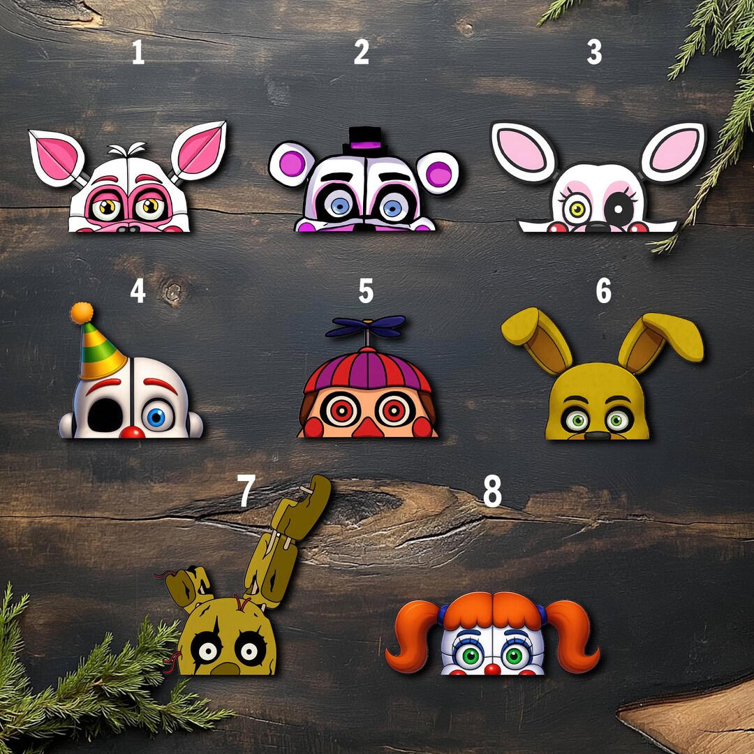 Five Night at Freddy House Fnaf Peeker Peeking Car Window Decals ...
