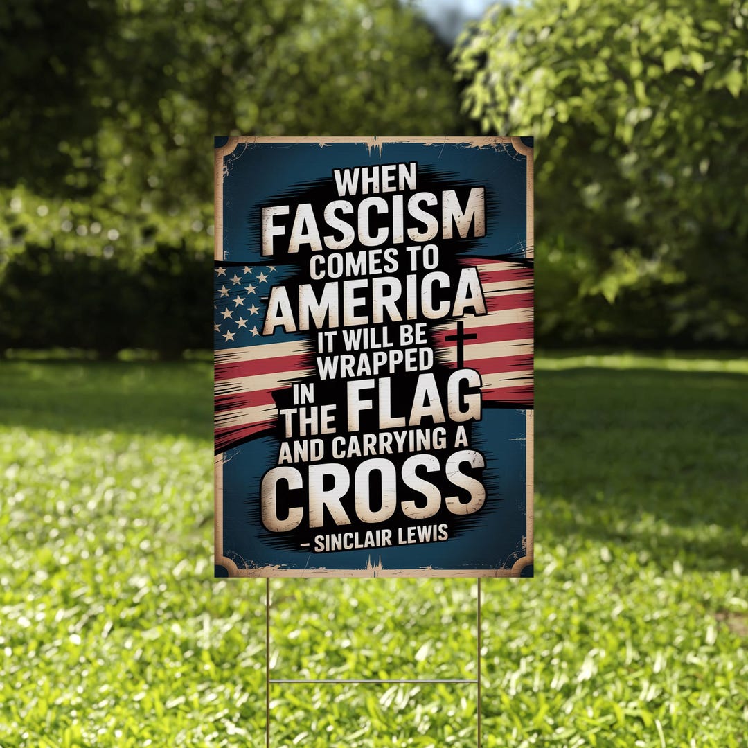 When Fascism Comes to America Yard Sign, Pro Immigration Yard Sign ...
