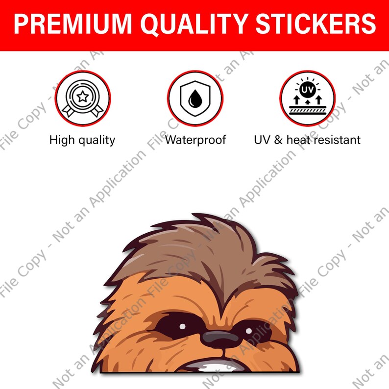Star Wars Chewbacca Peeker Peeking Car Window Decals - Bumper ...