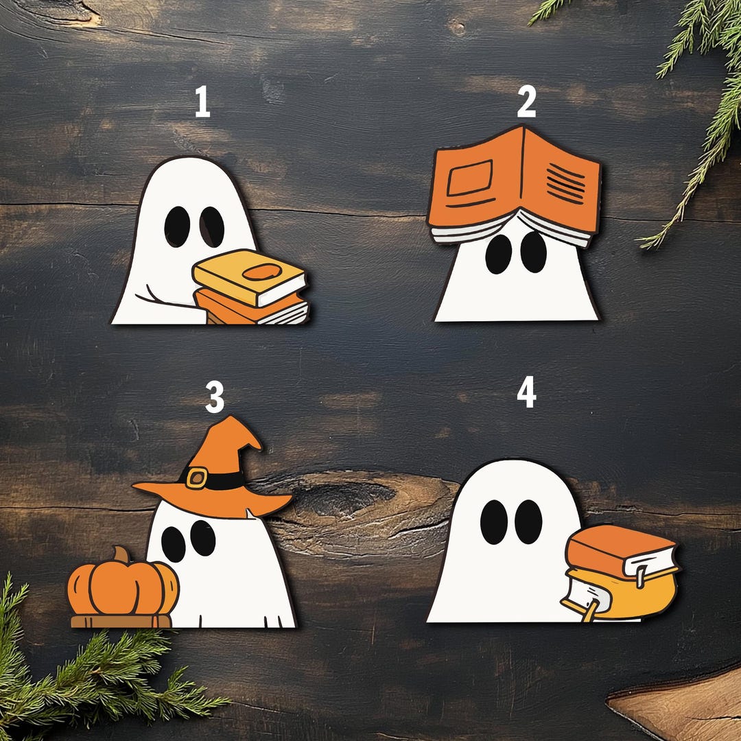 Ghost Books Peeker Peeking Car Window Decal - Bumper Waterproof Vinyl ...