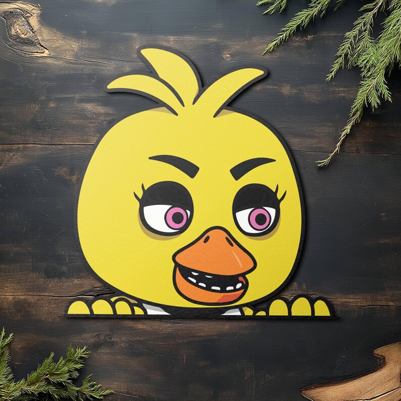 Toy Chica Style Peeker Peeking Car Window Decals - Funny Bear Bumper ...