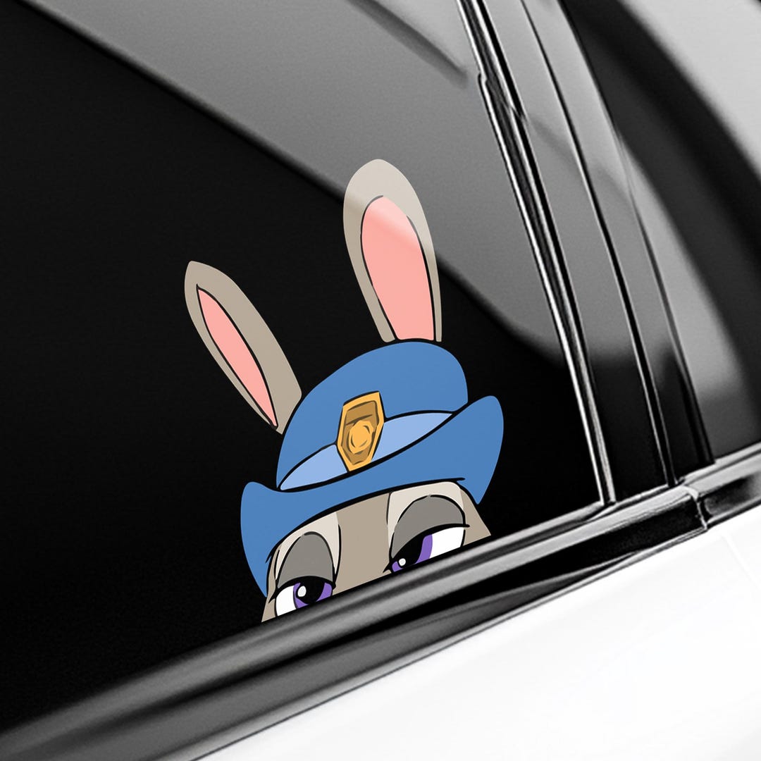 Judy Hopps Peeker Peeking Car Window Decals - Zootopia Bumper ...