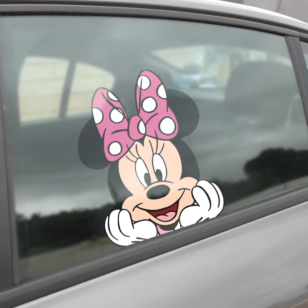 Minnie Mouse Smile Peekapoo Peeker Peeking Car Window Decals - Bumper ...