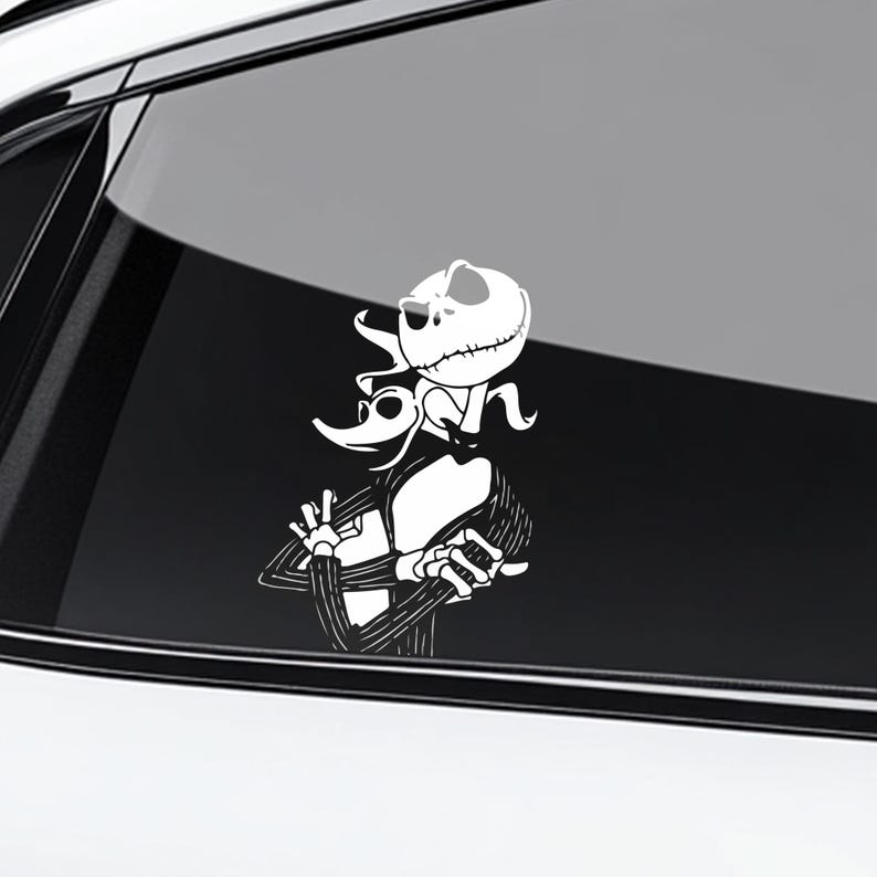 Jack Skellington Peeker Peeking Car Window Decals - Bumper Waterproof ...