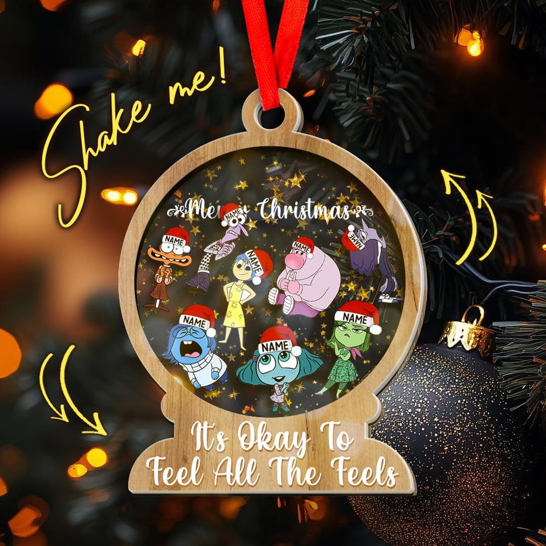 Personalized Inside Out Family Christmas Ornament, It's Okay to Feel ...