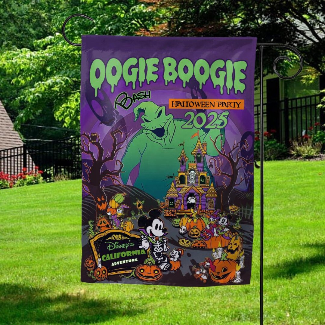 Vintage Oogie Boogie Bash 2025 Halloween Garden Flag – Spooky Disney ...