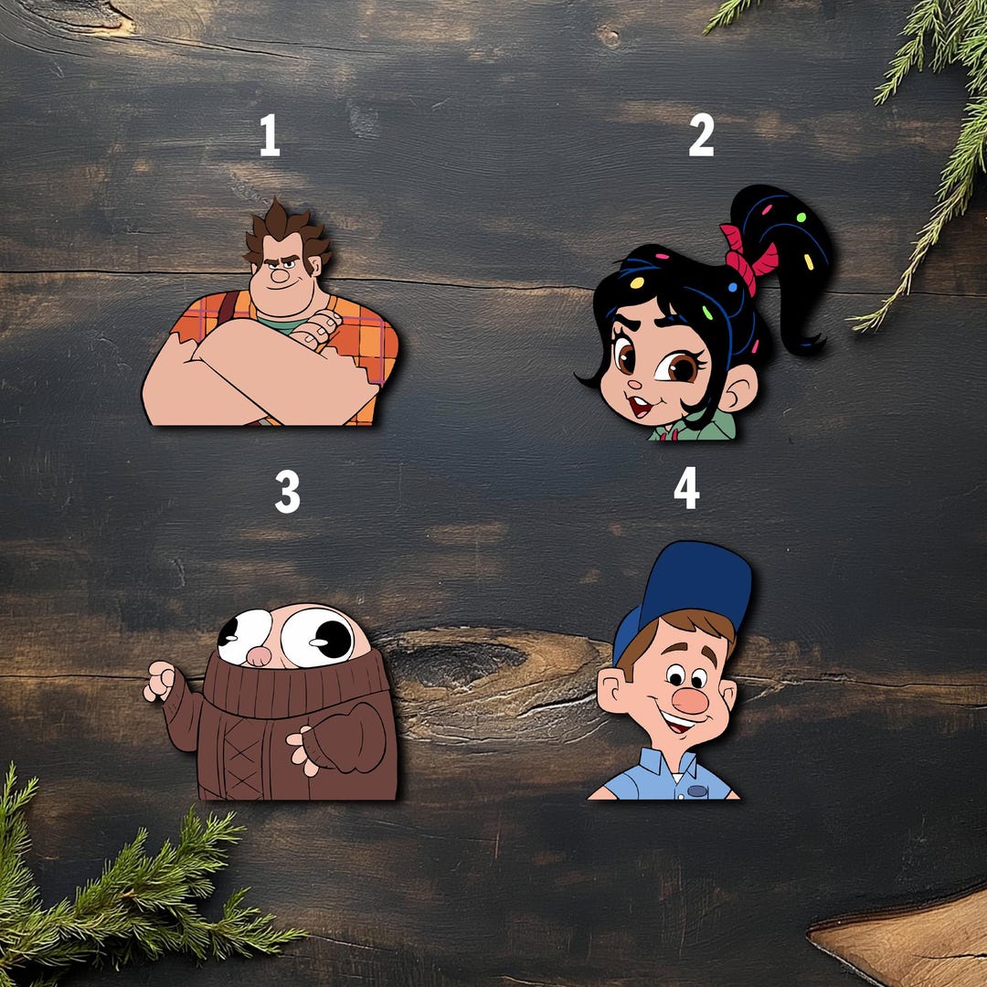 Wreck-it Ralph Peeker Peeking Car Window Decals - Cute Disney Bumper ...