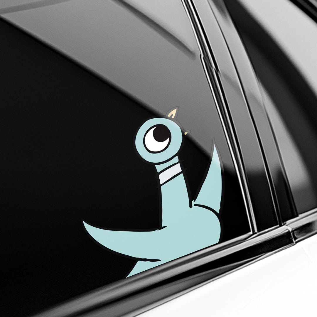 Pigeon Elephant & Piggie Peeker Sticker – Mo willems Book Character ...