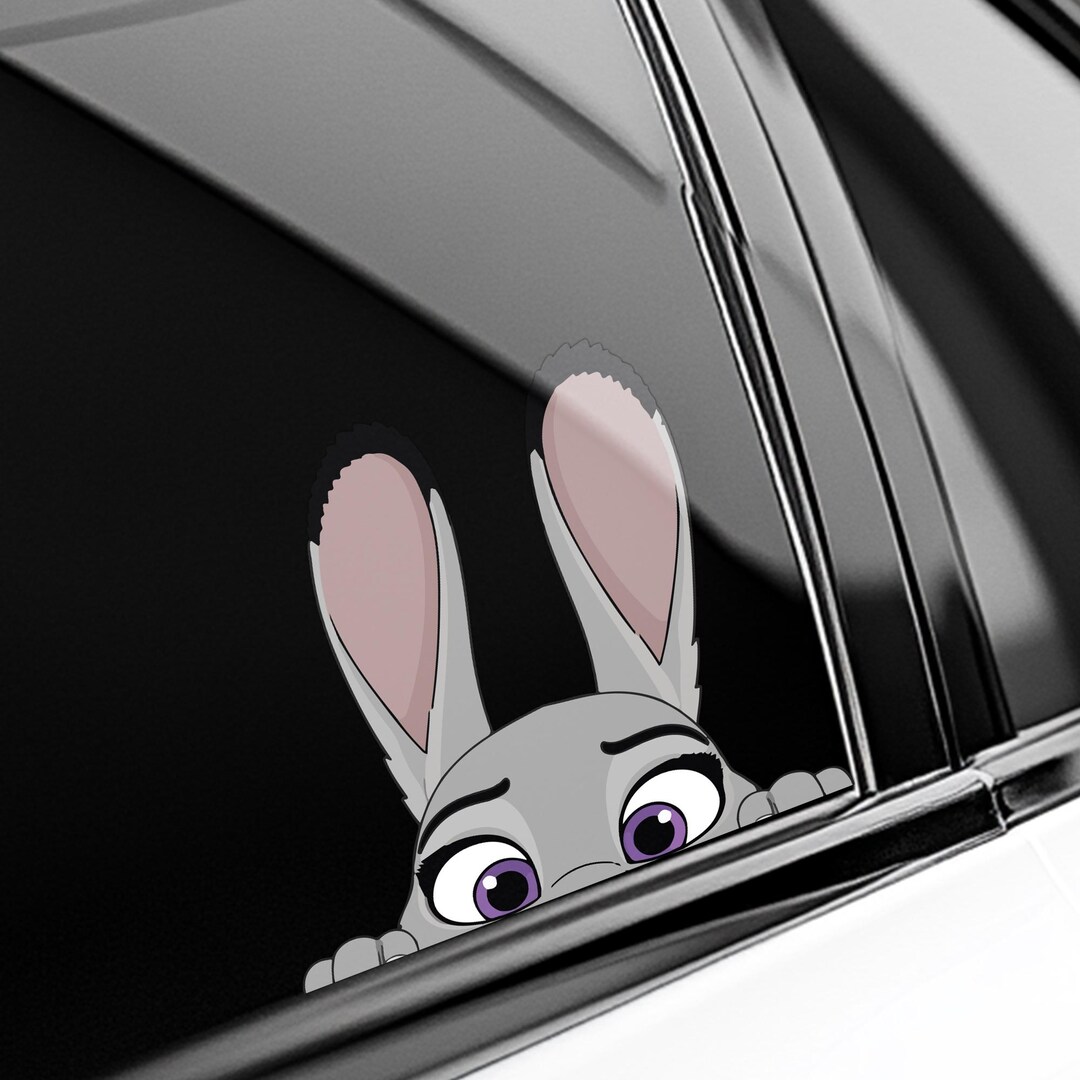 Zootopia Peeker Sticker/judy Hopps Nick Wilde Vinyl Peek‑a‑boo Decal ...