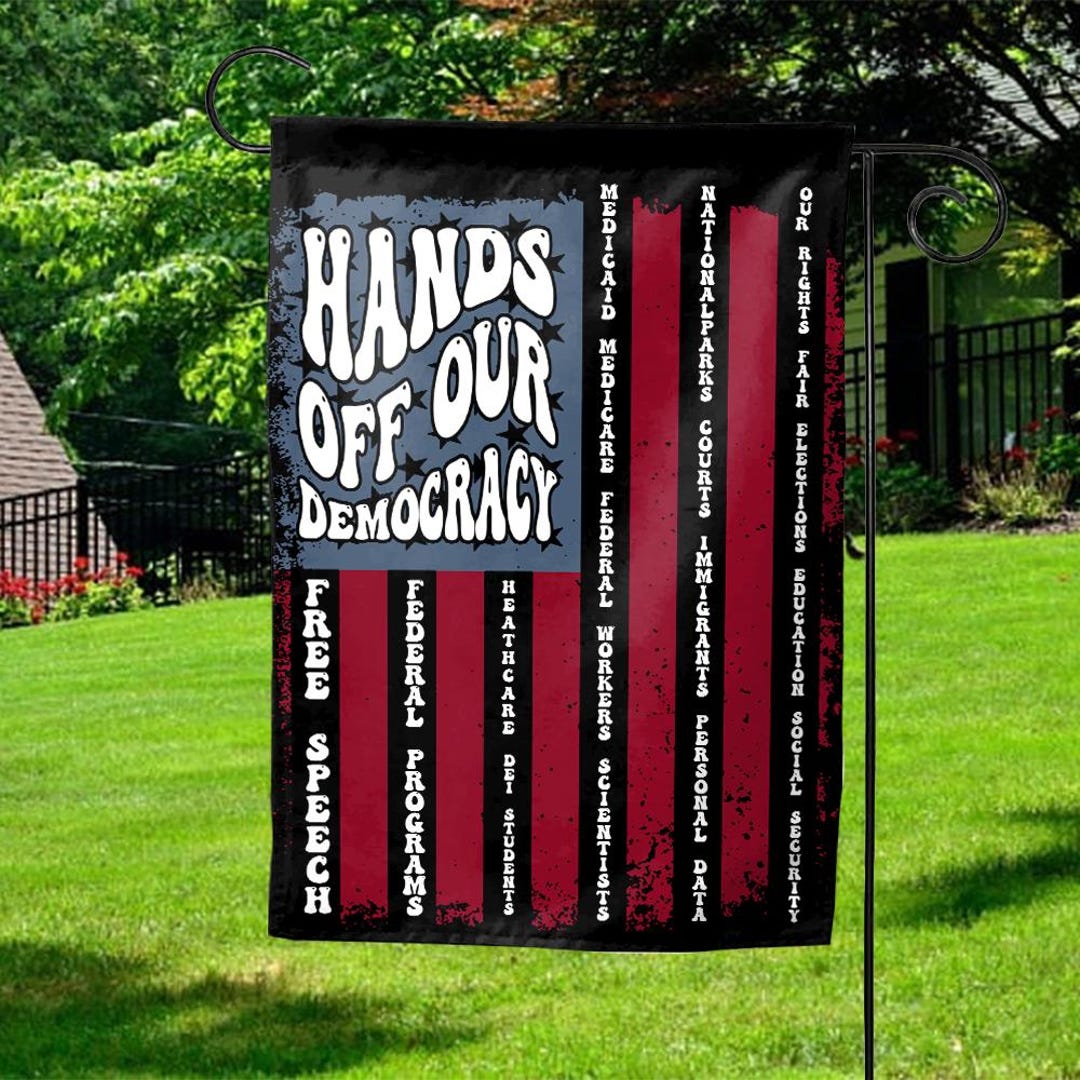 Hands off 2025 Protest Statue of Liberty Flag, Anti Maga Oligarchy Flag ...