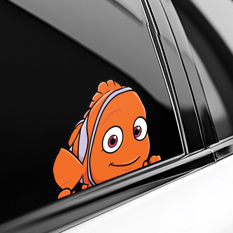 Nemo Peeker Peeking Car Window Decals - Funny Bear Bumper Waterproof ...
