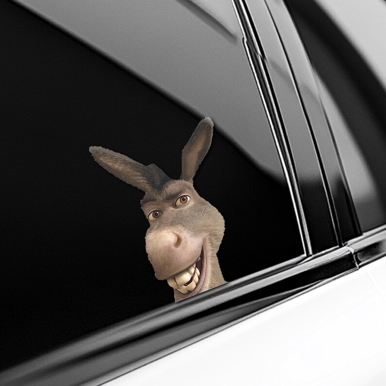 Donkey Shrek Peekapoo Peeker Peeking Car Window Decal - Bumper ...