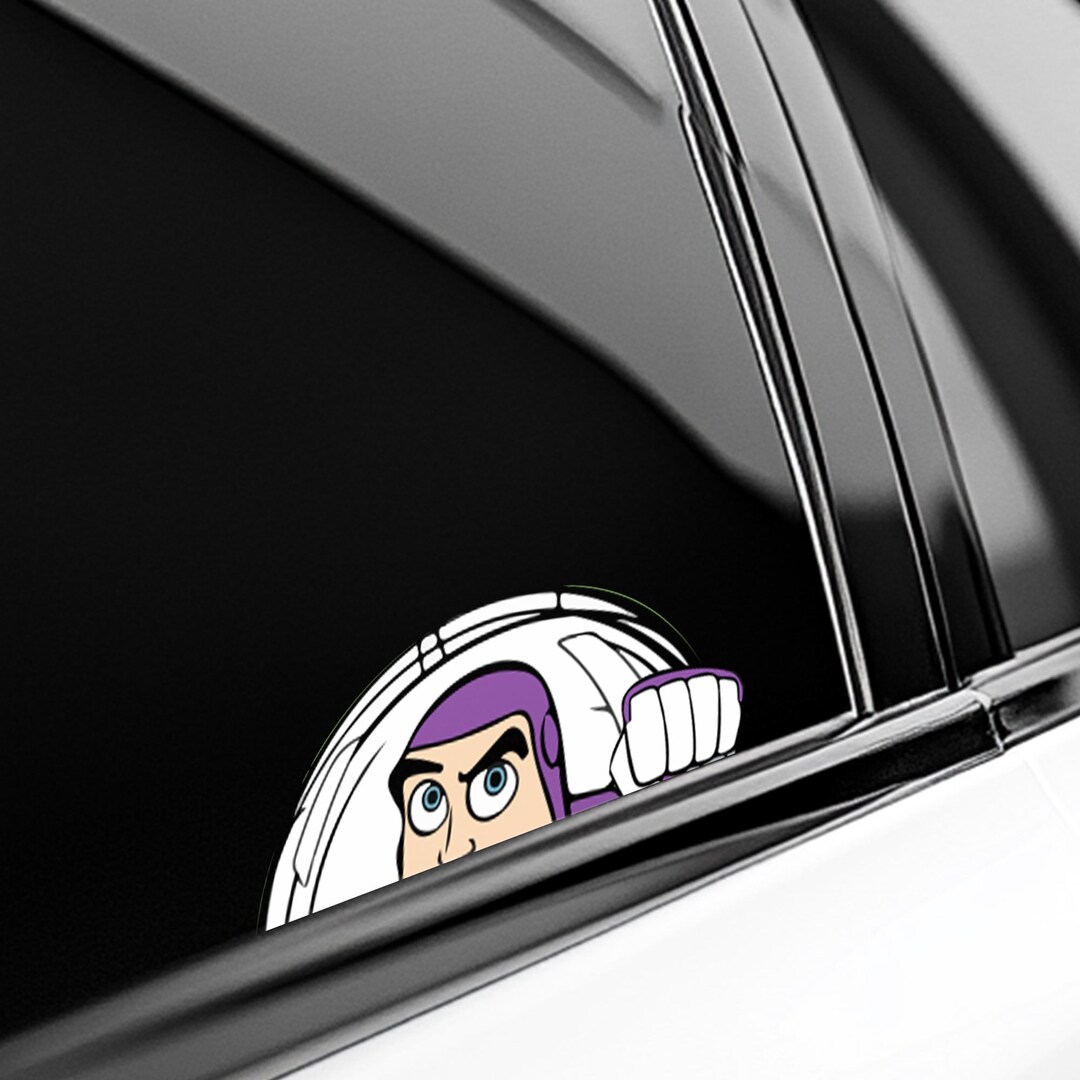 Buzz Lightyear Peeker Peeking Car Window Decals - Bumper Waterproof ...