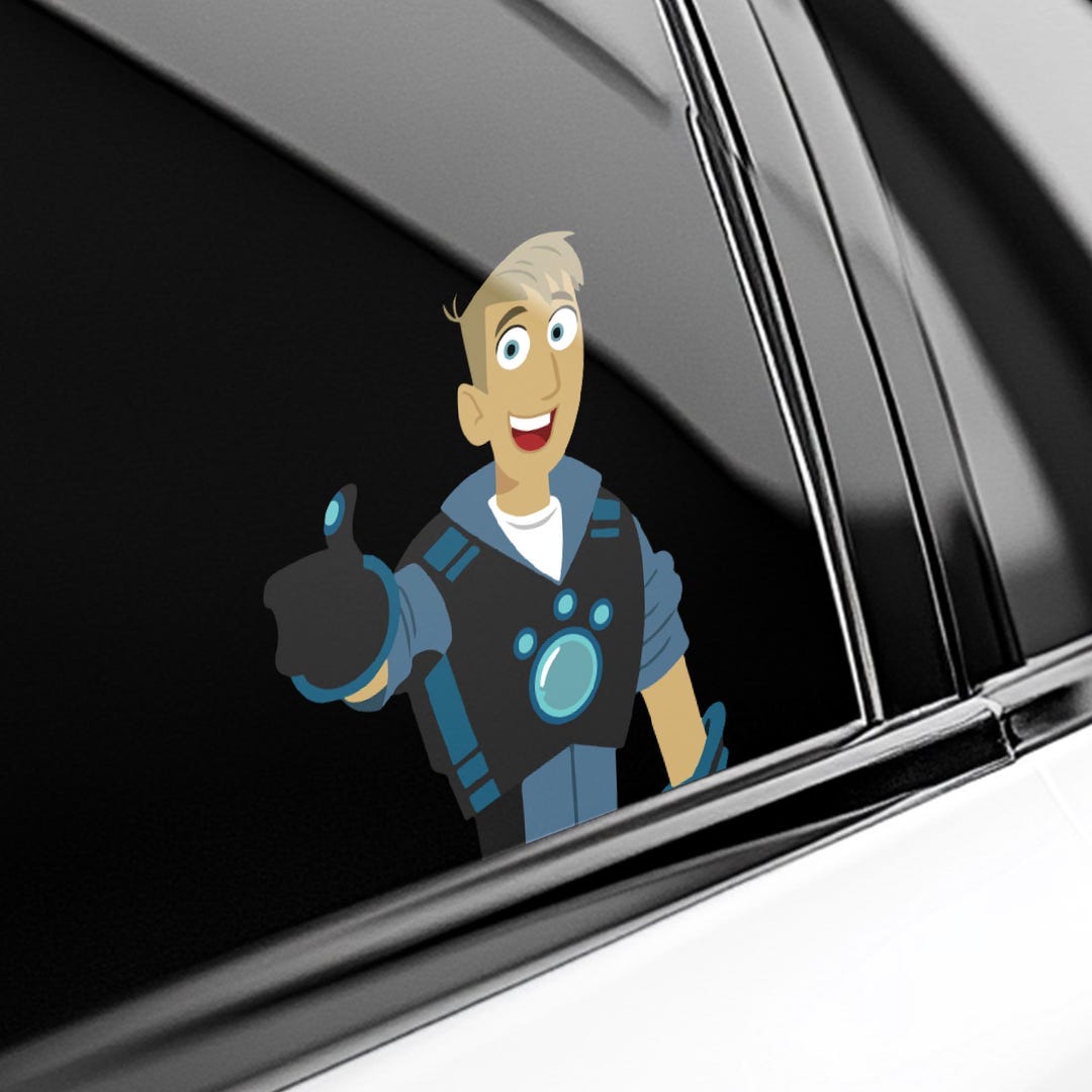 Martin Kratt Peeker Peeking Car Window Decals - Bumper Vinyl Stickers ...