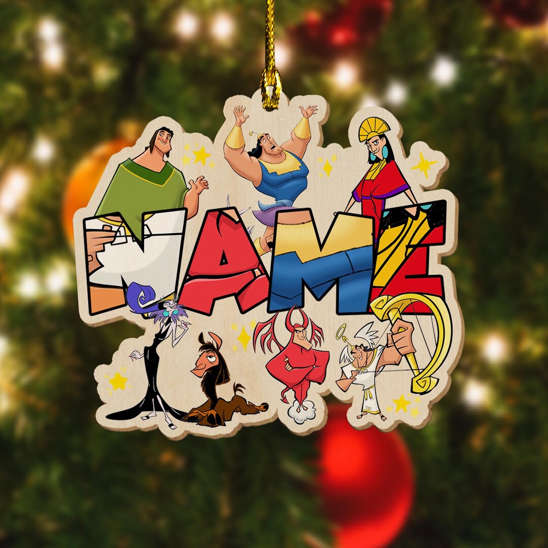 Custom the Emperors New Groove Ornament, Kuzco Ornament, Pacha Ornament ...