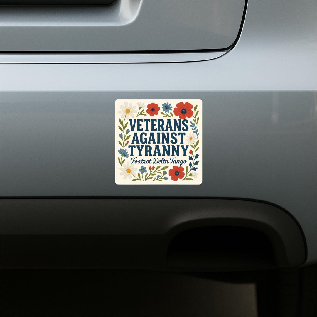 Veterans Against Tyranny Car Decals, Polite Anti-trump Veteran Boho ...