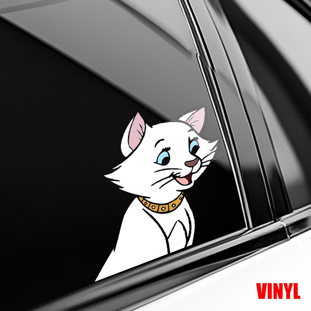 The Aristocats Peeker Sticker, Disney Cat Vinyl Decal, Cute Duchess ...