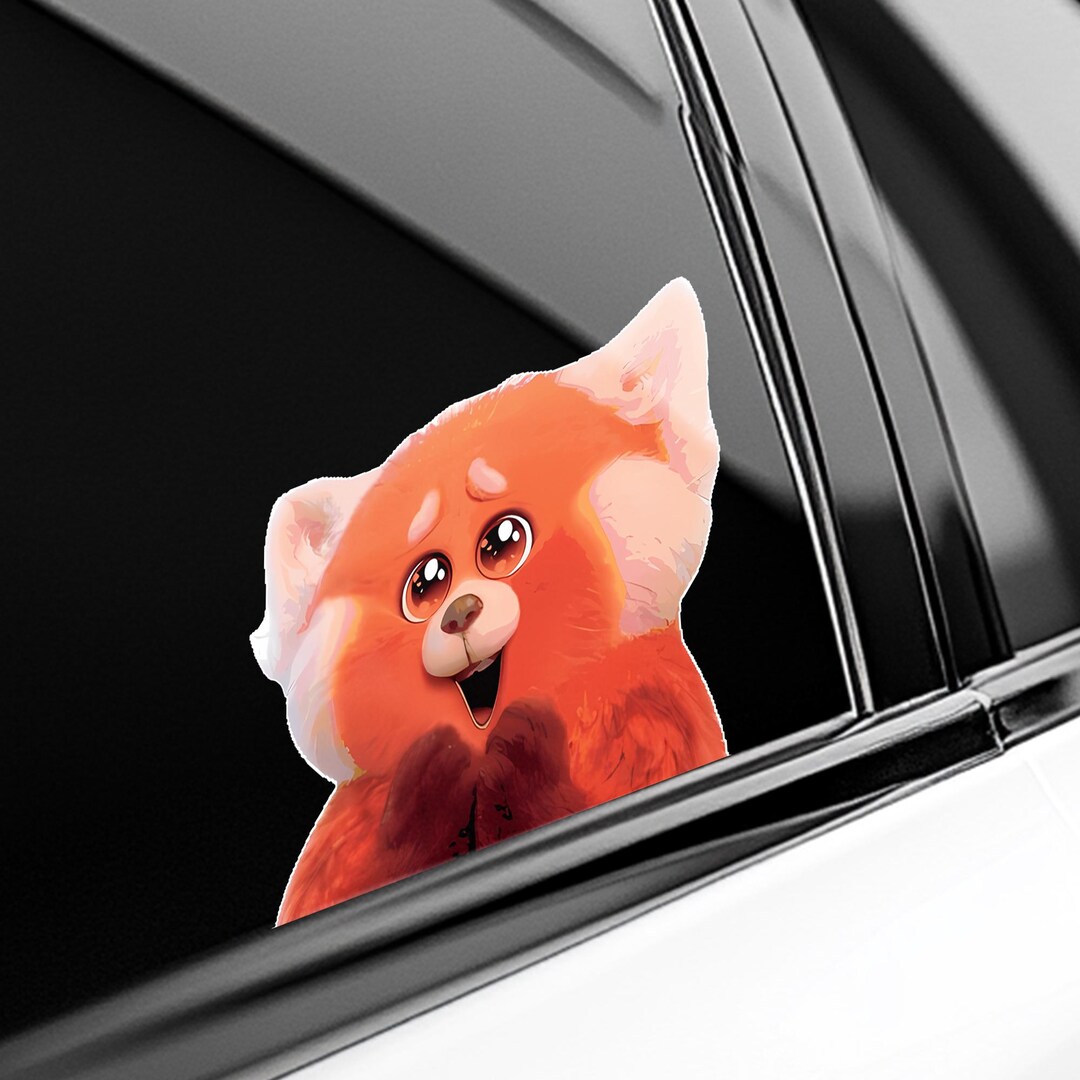 Turning Red Peeker Peeking Car Window Decals - Funny Bumper Waterproof ...