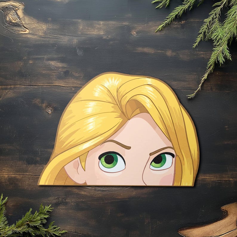 Rapunzel Princess Peeker Peeking Car Window Decals - Bumper Waterproof ...
