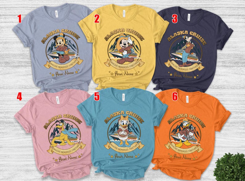 Personalized Mickey and Friends Disney Alaska Cruise Shirt/disney Family Cruise Ship/disney ...