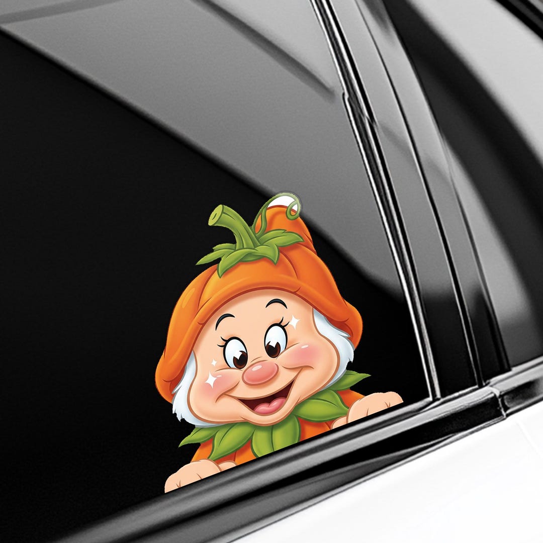 Seven Dwarf Halloween Cosplay Peeker Sticker – Spooky Car Window Decal ...
