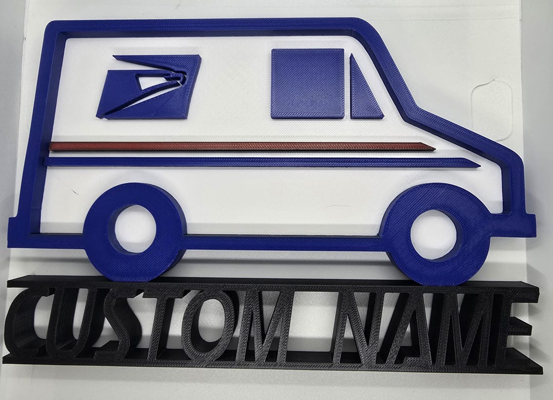Personalized USPS Desk Name Plate - 3D Printed, Custom Font - Etsy