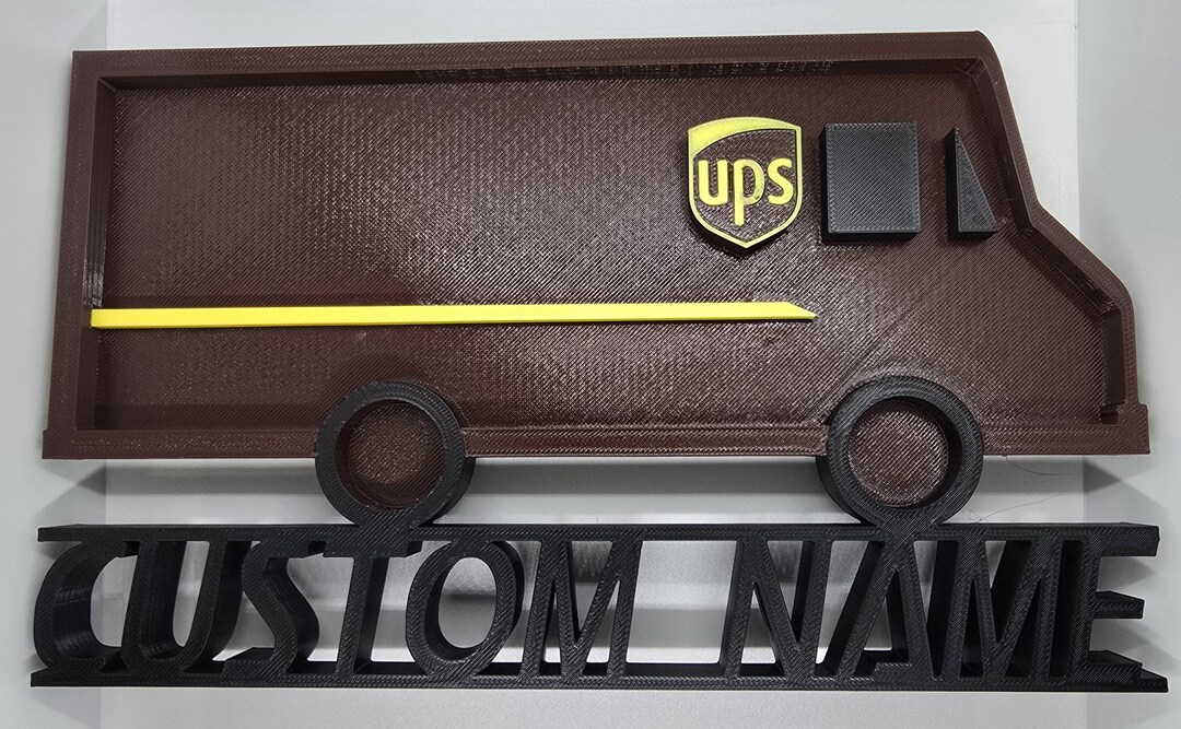 Personalized UPS United Parcel Service Desk Name Plate - Custom Name or ...