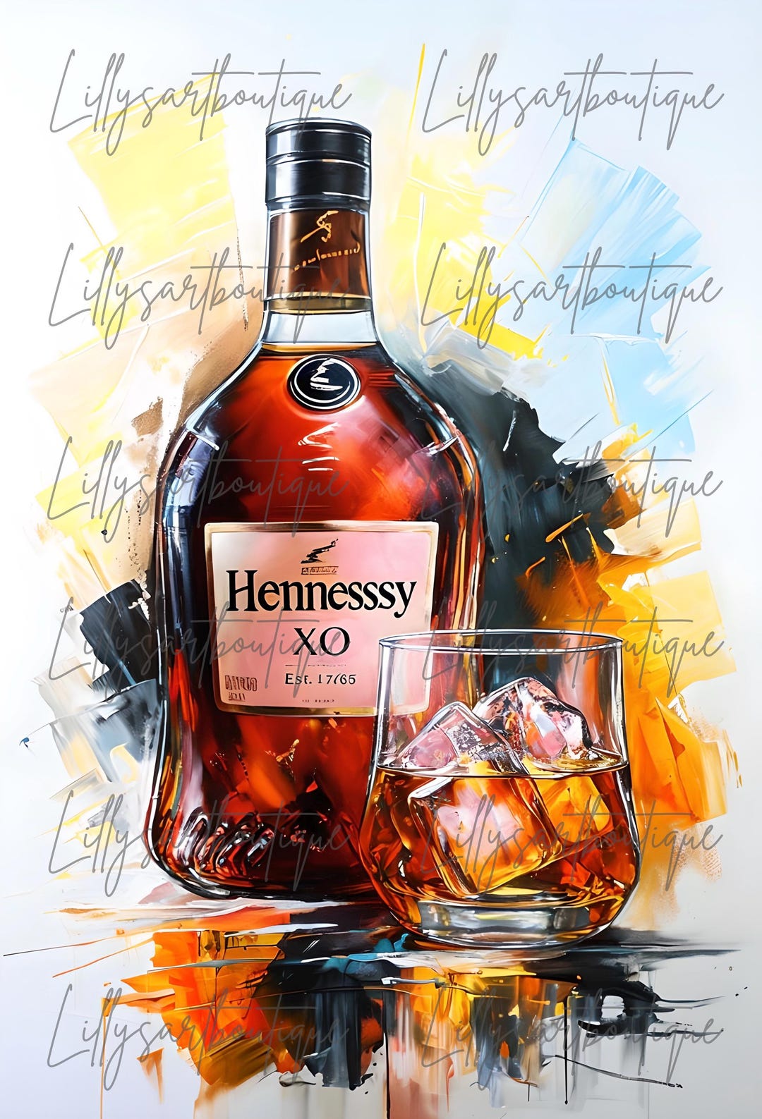 Hennessy Poster,hennessydigital Art ,digital Download, Digital Print ...