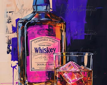 Whiskey Poster, Whiskey Digital Art, Digital Download, Digital Print ...