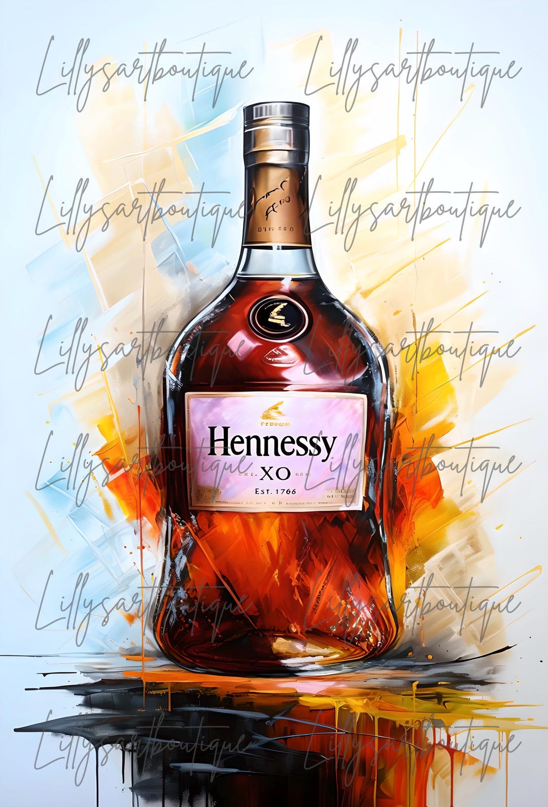 Hennessy Poster,hennessydigital Art ,digital Download, Digital Print ...