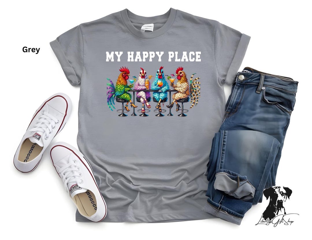 Funny Chicken Tshirt for Mom Retro Chicken Shirt With Chickens at a Bar ...