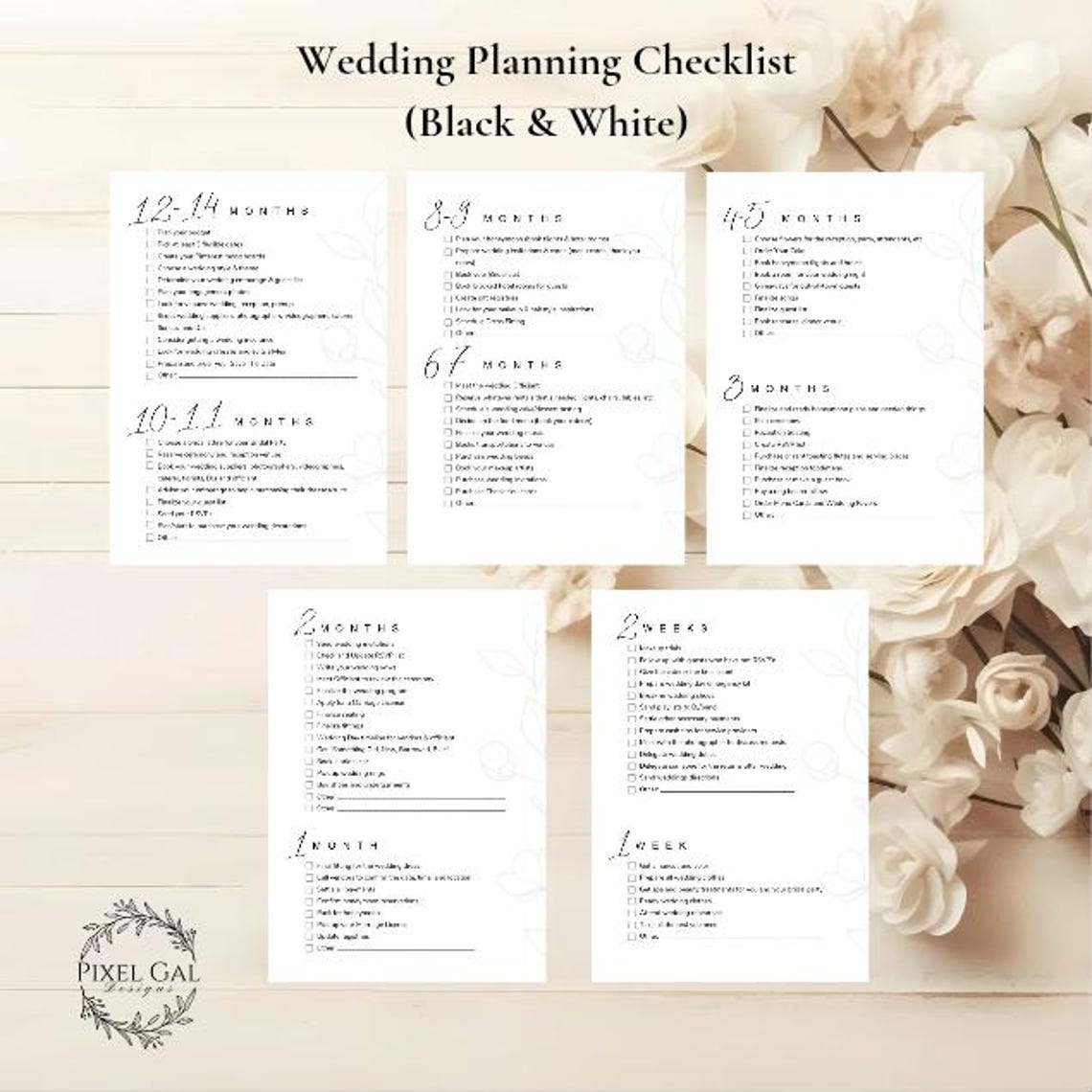 Wedding Planner Checklist | Checklist Template | Printable & Fillable ...